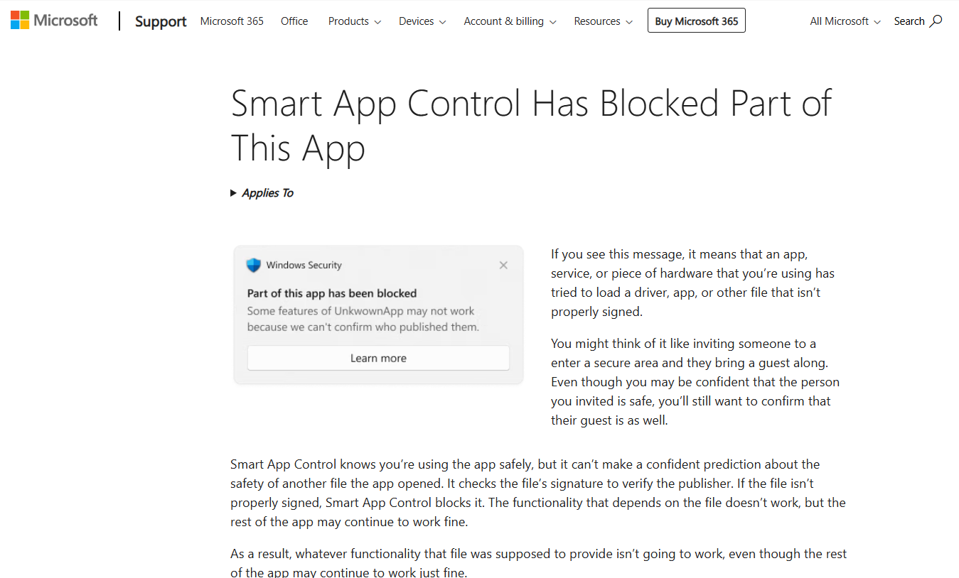 Windows 11 Smart App Control Can Block Roon