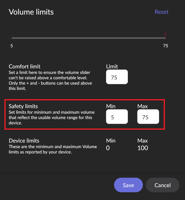 Volume Limits
